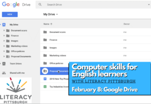 Computer skills for English learners with Literacy Pittsburgh: Google ...